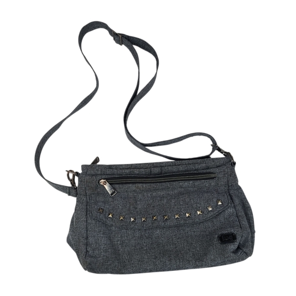 lug | Bags | Lug Pacer Gray Studded Rfid Multicompartment Crossbody Bag ...